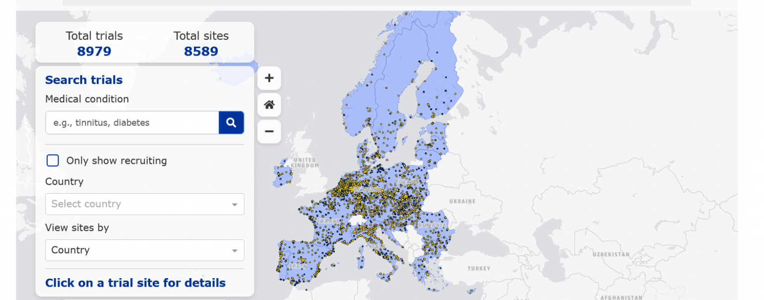 Carte interactive des essais cliniques en Europe - CNCPP